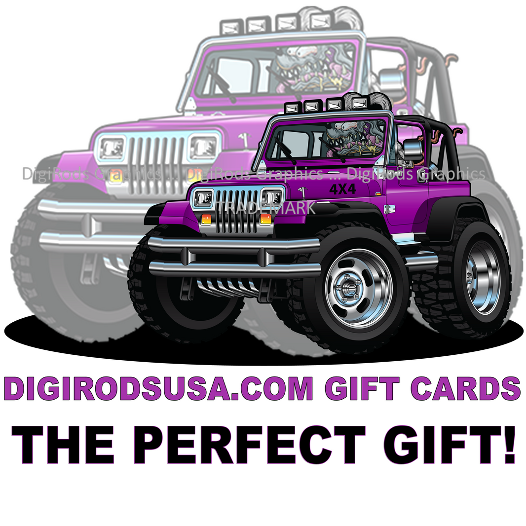 DigiRods Fun Cartoon Cars And Graphics On T Shirts and More Products ...